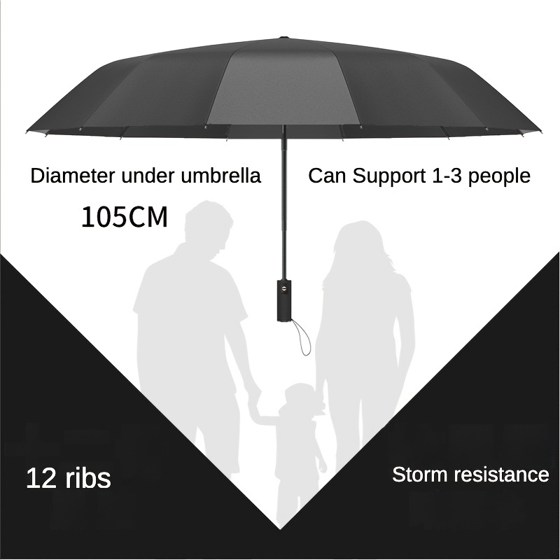 Fully Automatic 24-Bone Umbrella - Weatherproof Multiple Colors ...
