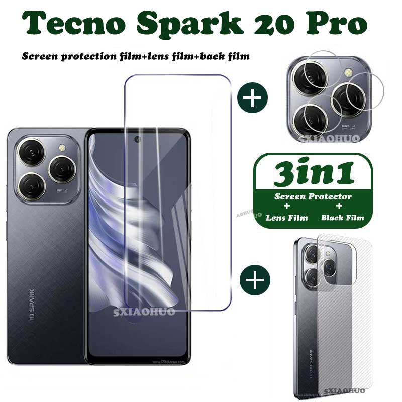 3in1 For Tecno Spark 20 Pro Anti-Spy Privacy Tempered Glass Tecno Spark 20C 30C Screen Protector ...