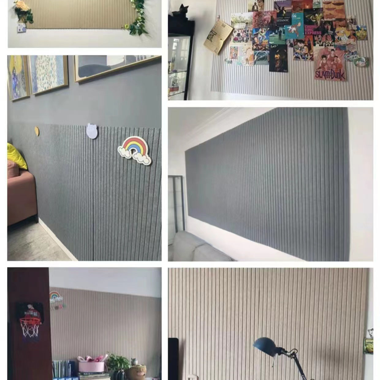 1pc (Self-Adhesive) Stripe Grill Acoustic Foam Panel Soundproof Felt ...