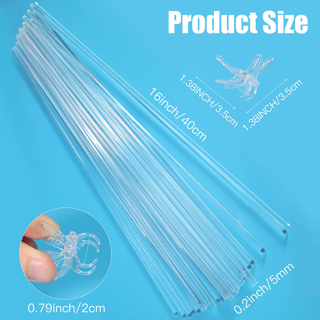 16/18 Inch Plant Stakes Acrylic Plant Stakes Garden Stakes Orchid ...