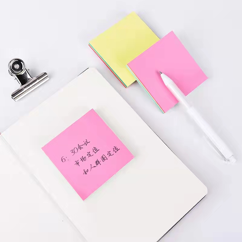 100 Sheets Office & School Sticky Note Paper Square Mixing Color ...