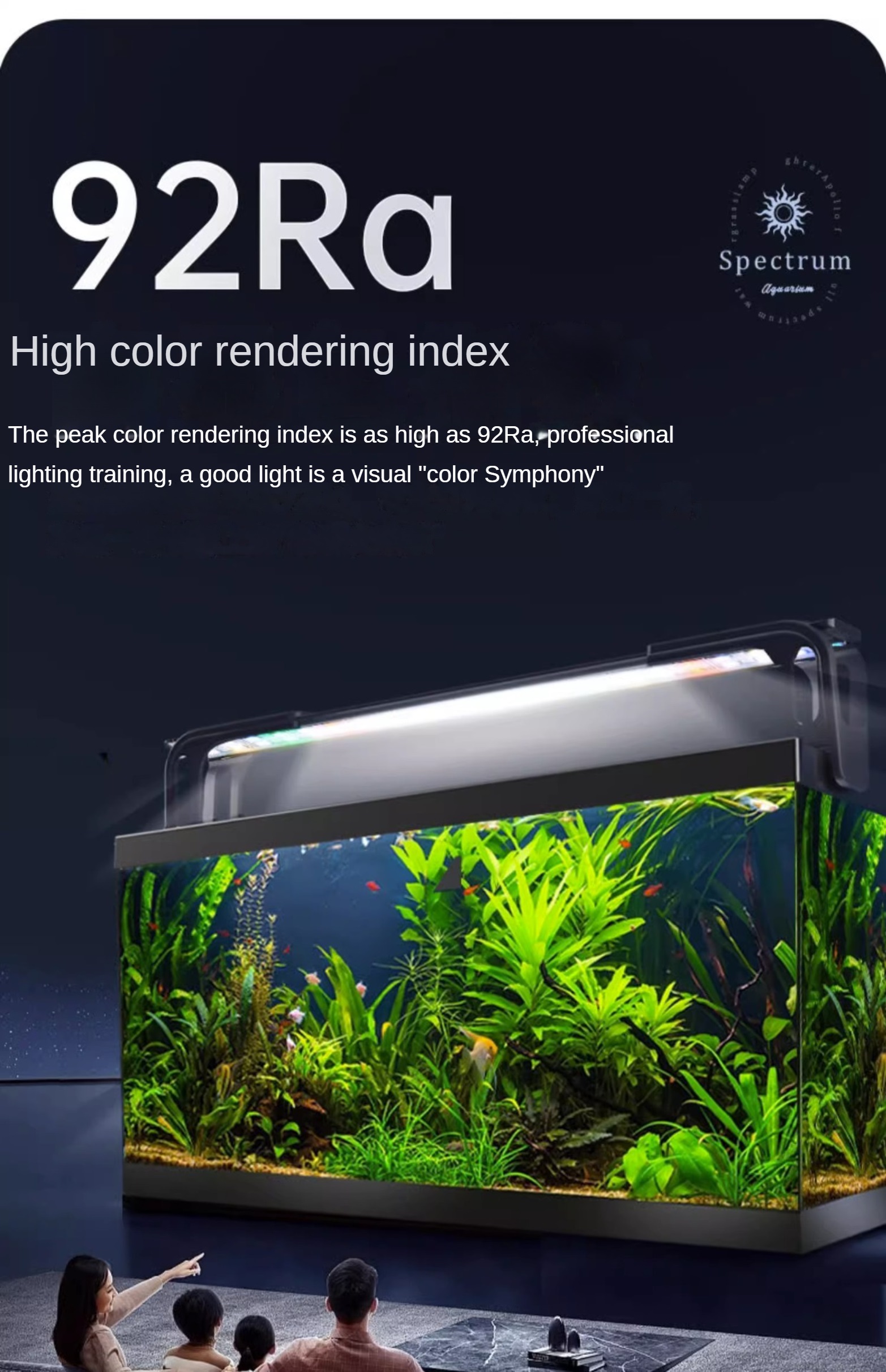 Full Spectrum Aquatic Lamp Aquarium Light Fish tank Light Water Grass ...