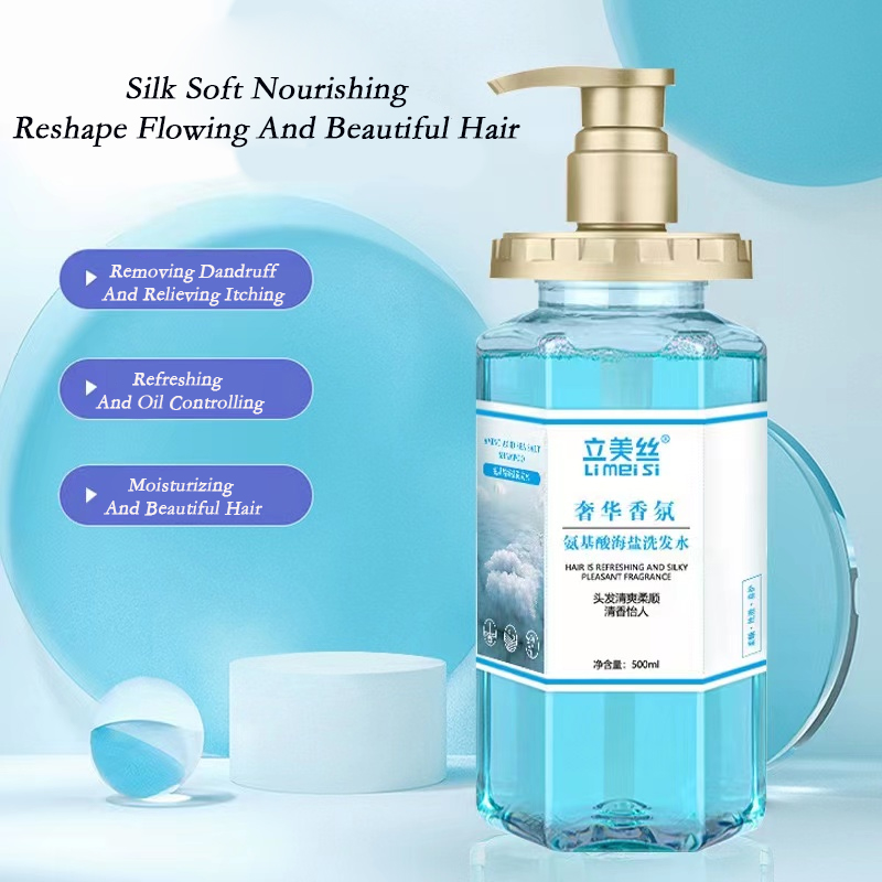 500ML Sea Salt Shampoo Oil Control Anti Dandruff Shampoo Psoriasis for Scalp Itching Hair ...