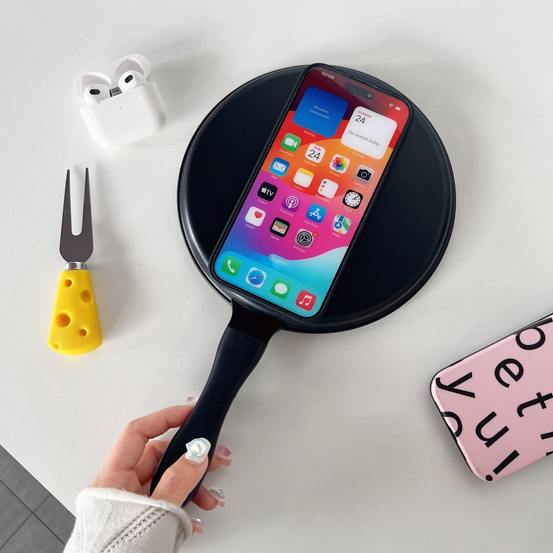 Funny 3D Frying Pan Case For iPhone 16 15 14 plus 13 12 11 Pro Max 12 ...