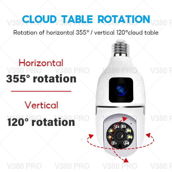 V380 Pro Q19 Plus Dual Lens Cctv Camera Connect To Cellphone Cctv With ...