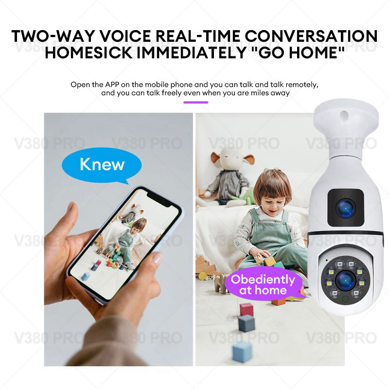 V380 Pro Q19 Plus Dual Lens Cctv Camera Connect To Cellphone Cctv With ...