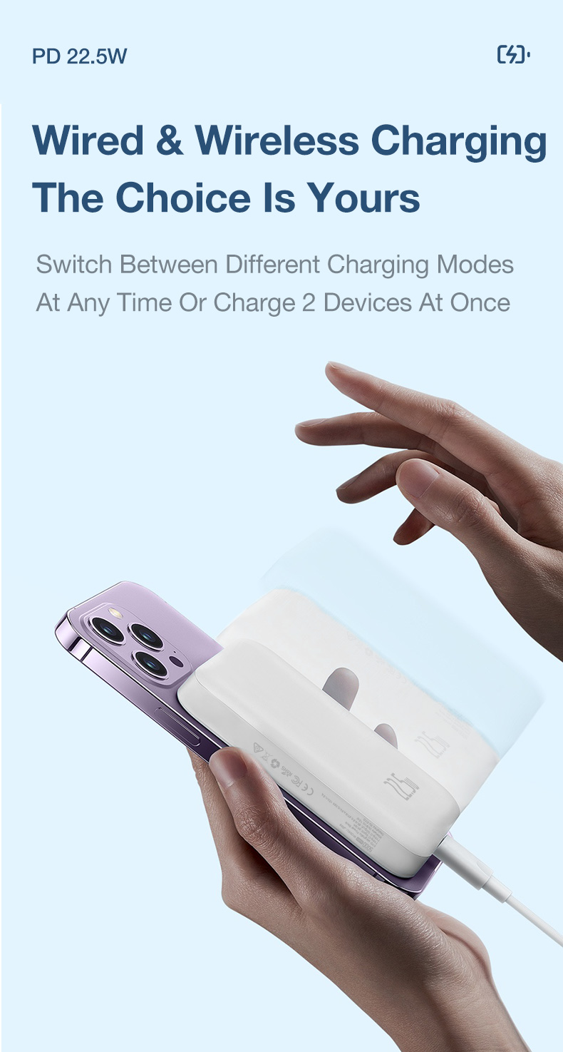 EYD JS36 10000mAh Magnetic Wireless Charger Powerbank PD20W Fast ...