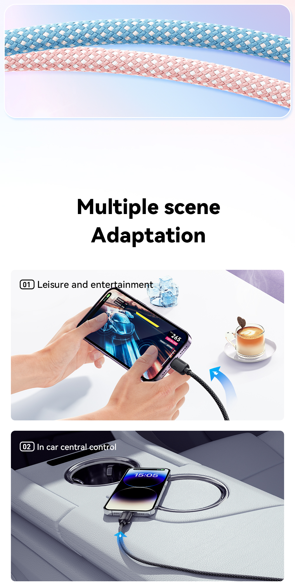 Essager PD 29W Type C To USBC Cable Macaron C-L Cable For 14 13 12 11 ...