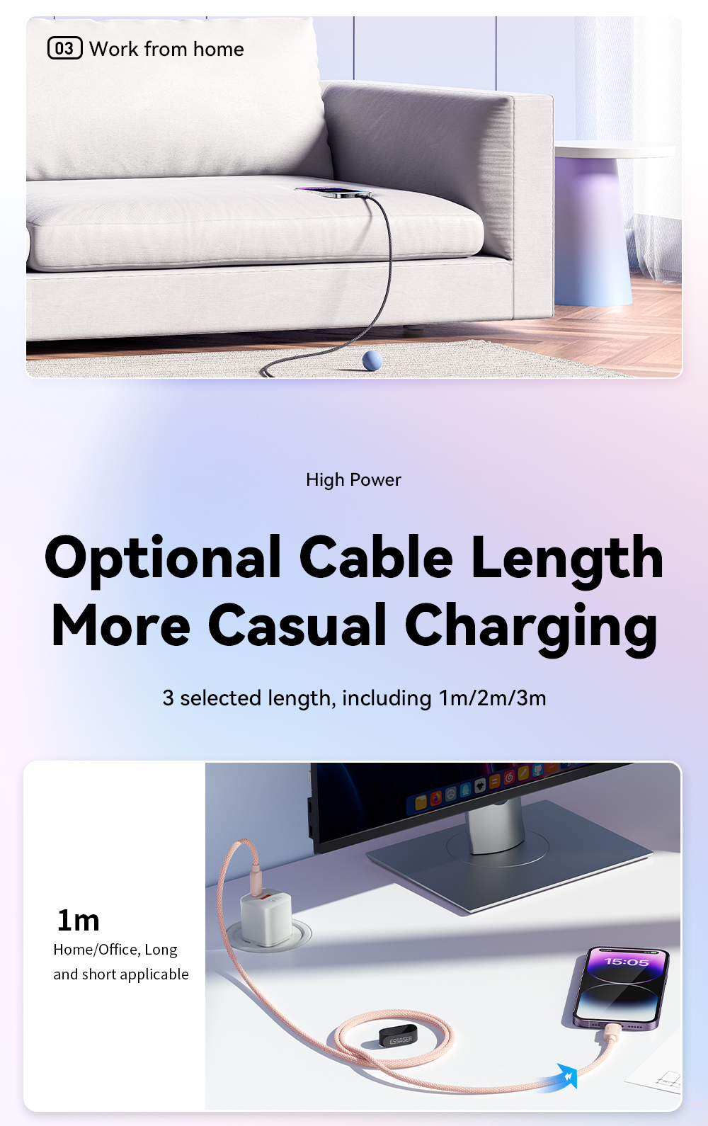 Essager PD 29W Type C To USBC Cable Macaron C-L Cable For 14 13 12 11 ...