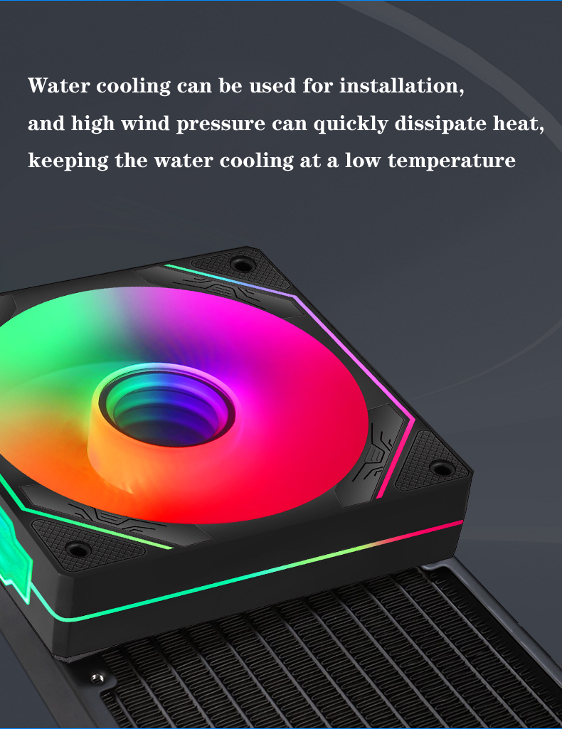 ICE Whale PRISM Gen4 PRO ARGB CPU Fan 4PIN PWM Silent chassis fan 120mm ...