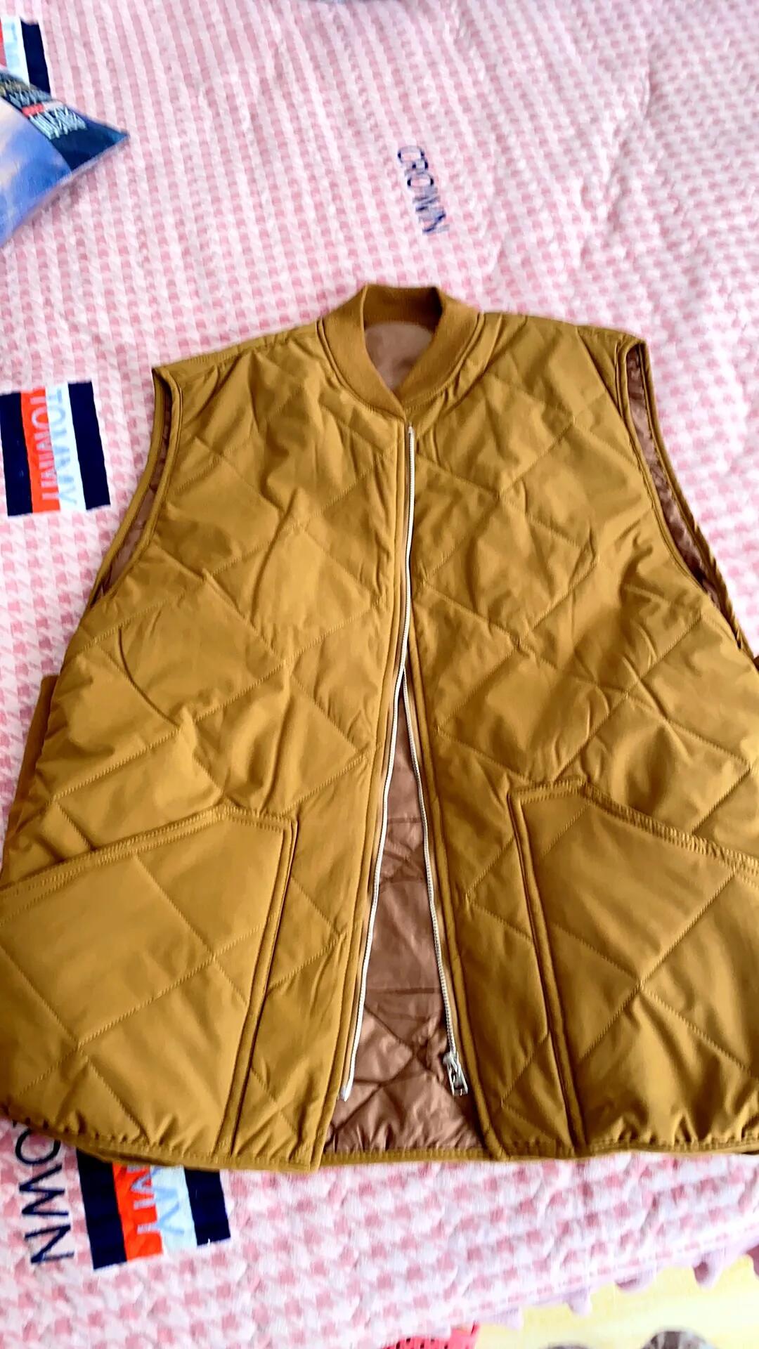 New Retro Design Diamond Checkered Baseball Collar Cotton Vest Casual ...
