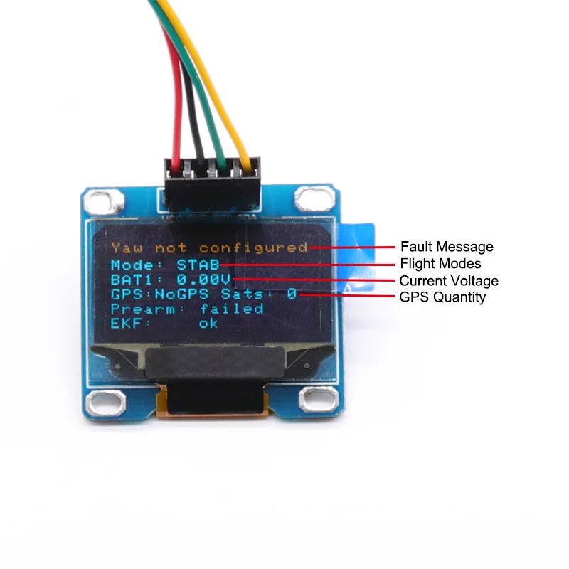 OSD OLED Display for Pixhawk 2.4.8 PIX PX4 Flight Control Flight ...