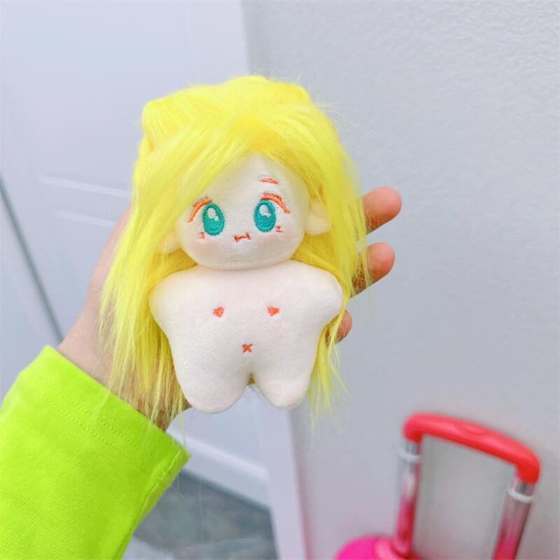 10cm Cute Doll Plush Idol Dolls Purple Brown Pink Black Grey Blue Long ...
