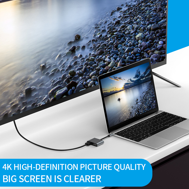 2in1 USBC HDMI HUB Type-C to Hdmi 4K VGA 1080P Video Adapter USB C HUB ...