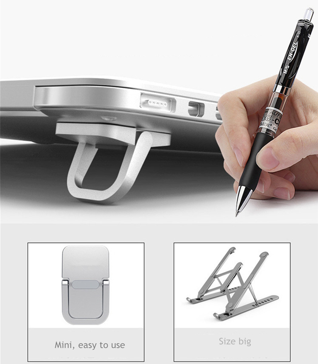 Laptop Metal Stand for Desk Notebook Keyboard Stand Riser Aluminum Mini ...