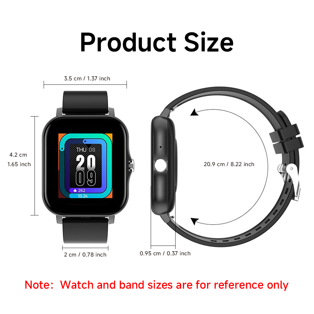 Smartwatch with Full Touch Color Screen, Fitness Tracker, Bluetooth ...
