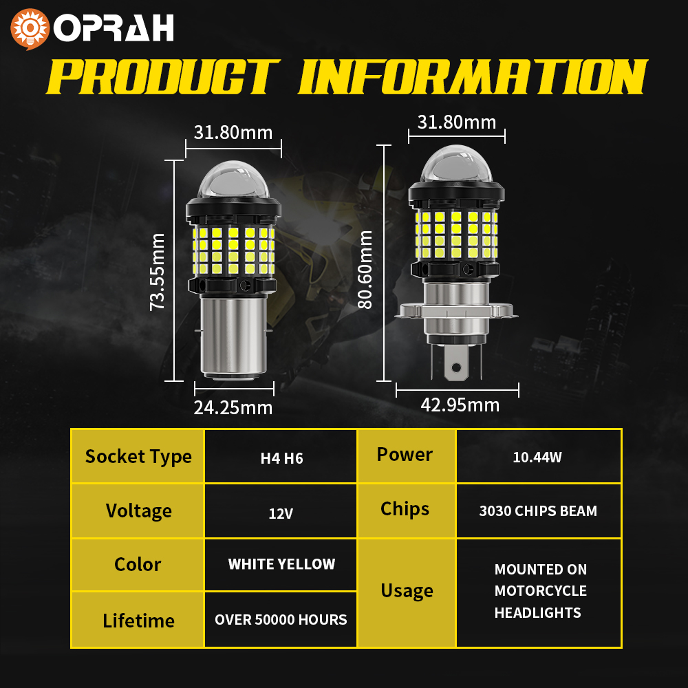 10000LM Super Bright Motorcycle LED Headlight T19 P15D H4 H6 2016 BA20D Bulbs Dual Color Fog ...