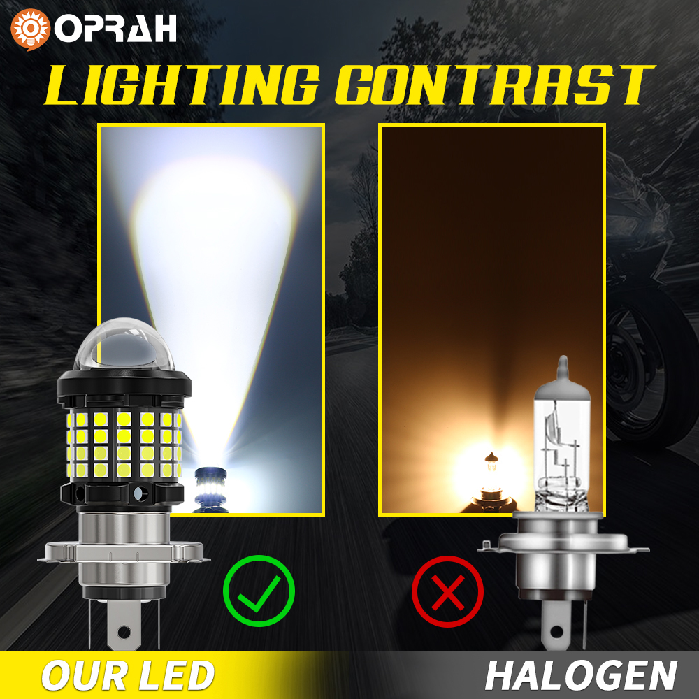 10000LM Super Bright Motorcycle LED Headlight T19 P15D H4 H6 2016 BA20D Bulbs Dual Color Fog ...