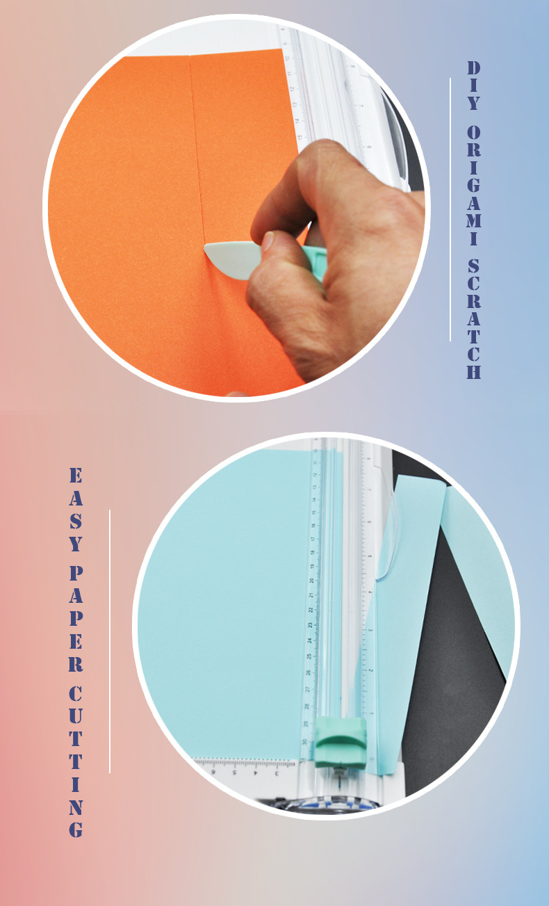 2 in1 Multi-function Paper Trimmer, Craft Paper Cutter 12 Inch Cutting ...