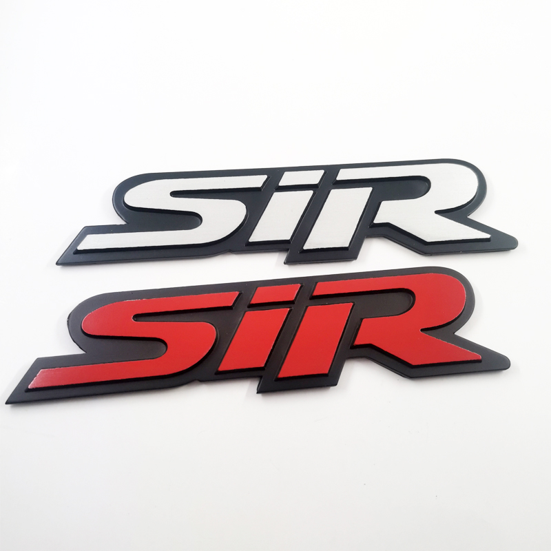 1 x Metal SiR Logo Car Auto Trunk Lid Side Rear Emblem Decorative Badge ...