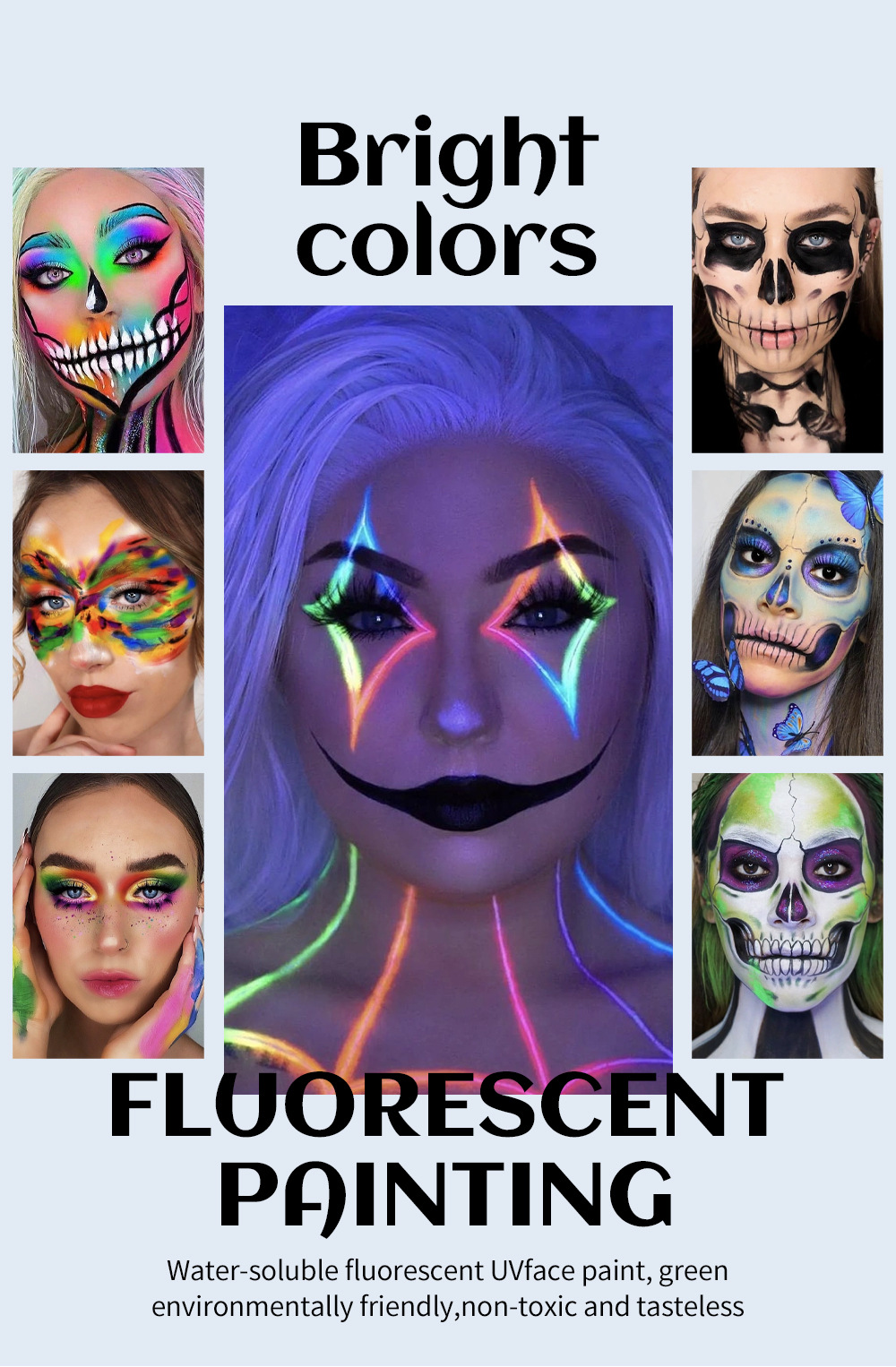 Julystar Halloween Body Painting Paste Cross-border Makeup Facial Water ...