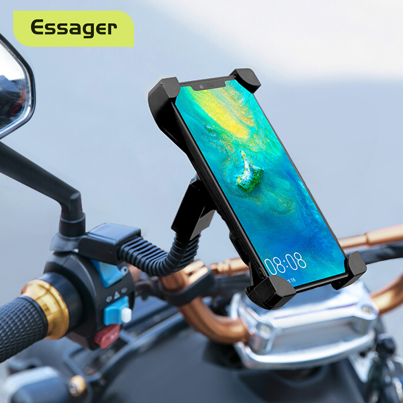 Essager Motorcycle Phone Holder For iPhone Huawei Mobile Phone Stand ...