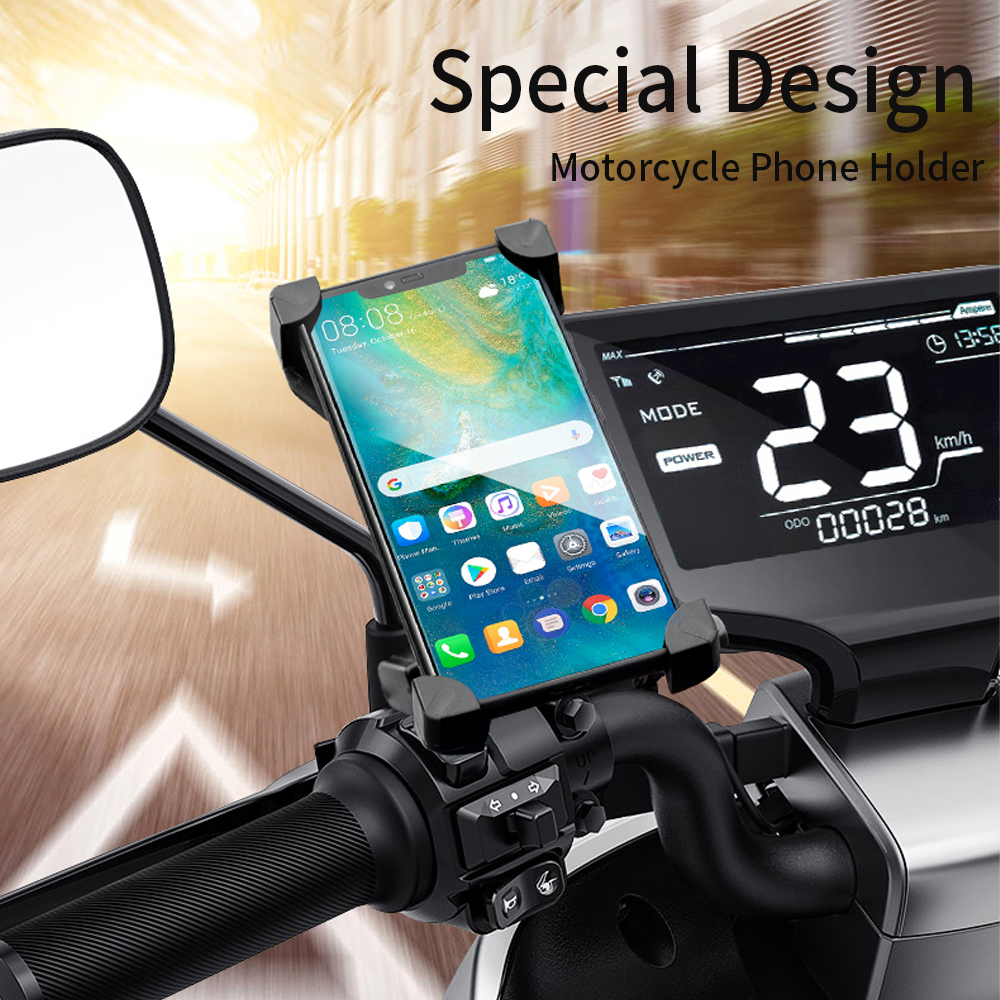Essager Motorcycle Phone Holder For iPhone Huawei Mobile Phone Stand ...