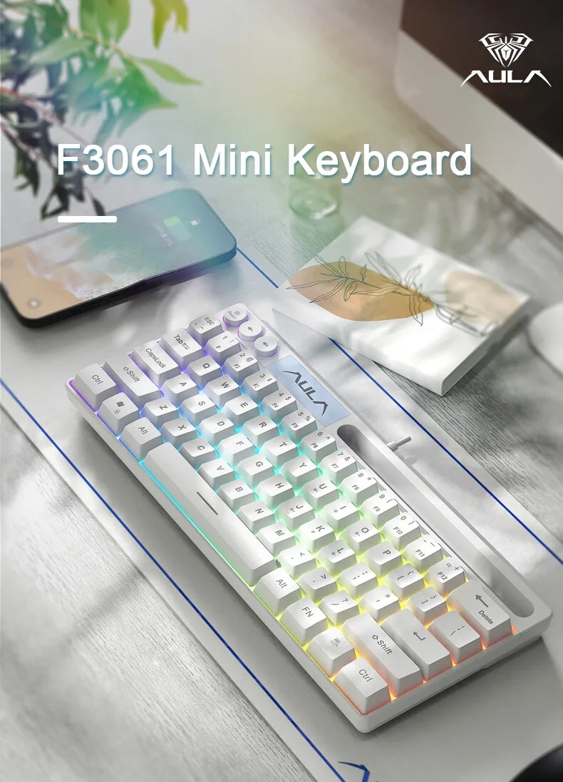 Aula F3061 Mechanical Gaming Keyboard Anti-ghosting 64 Brown Switch ...