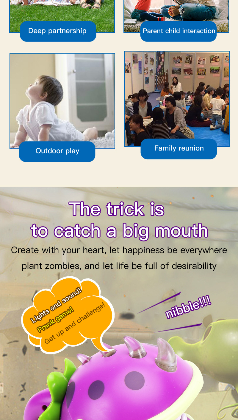 Plants vs. Zombies Biting Fingers Sound And Light Game Funny Toy For ...