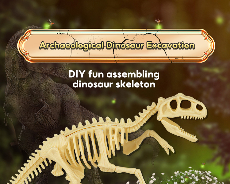 Dinosaur Fossil Archaeological Dig Toy Tyrannosaurus Rex Treasure Hunt ...