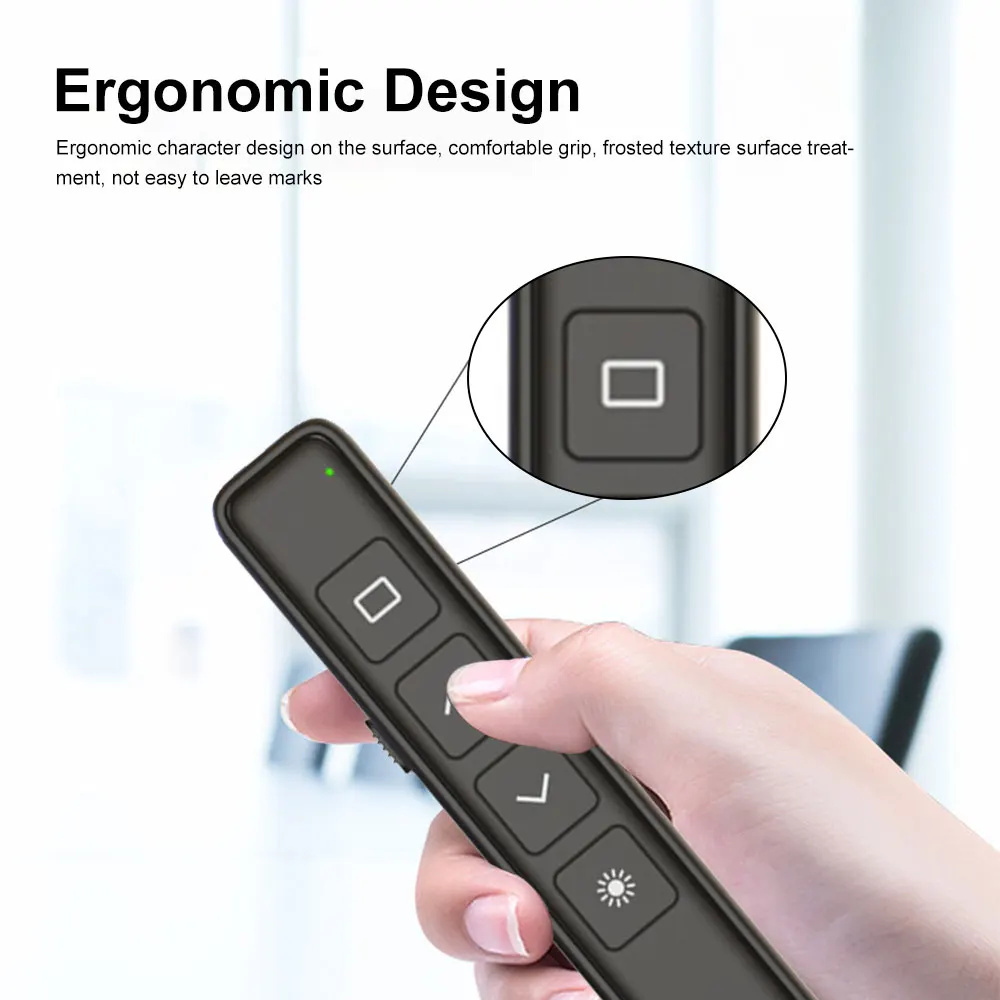 Rechargable 2.4GHz Wireless Powerpoint Pen Presentation Clicker 2.4g ...