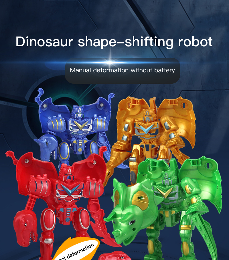 Children's Deformed Dinosaur Warrior Toy Boy Puzzle Hand Do Deformed ...