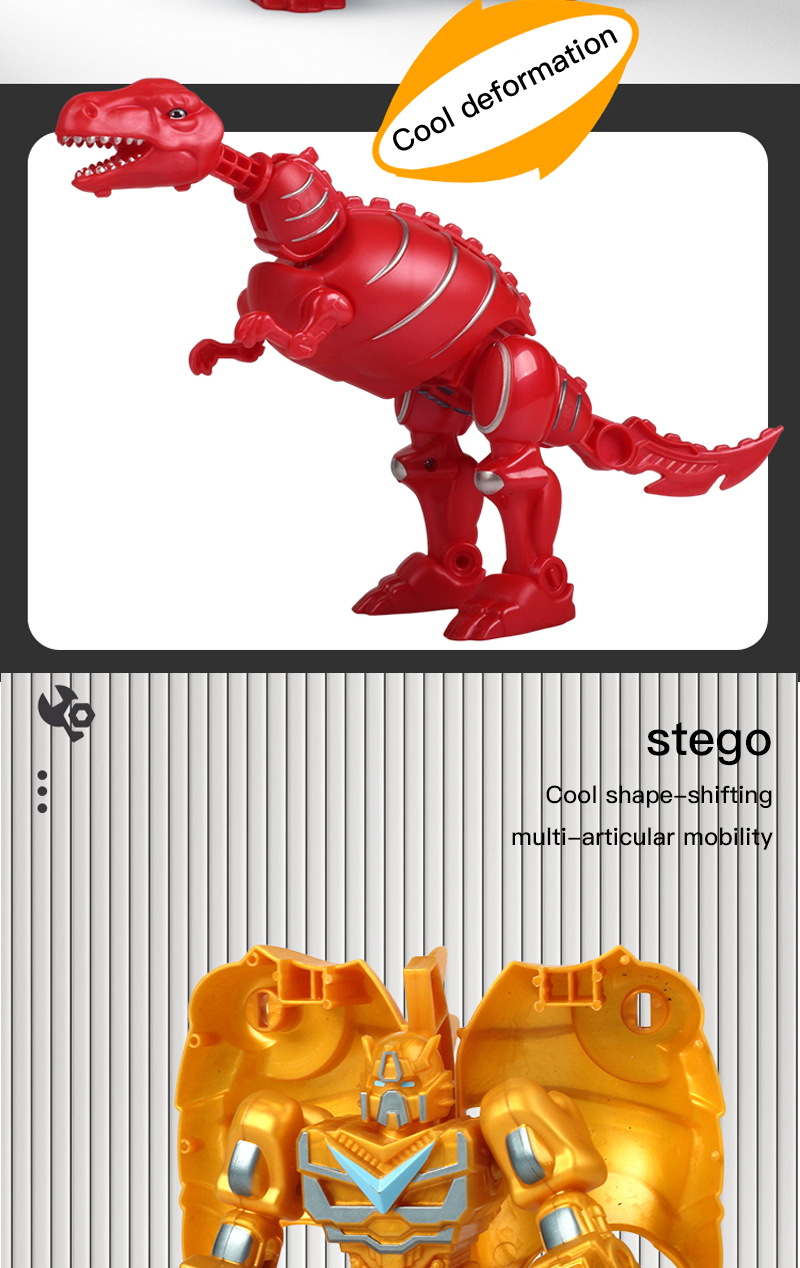 Children's Deformed Dinosaur Warrior Toy Boy Puzzle Hand Do Deformed ...