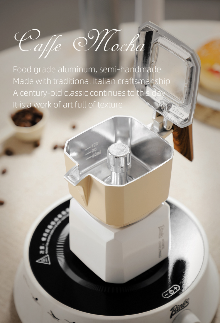 Bincoo Moka Pot Dual Valvec Small Coffee PotItalian Espresso Machine ...