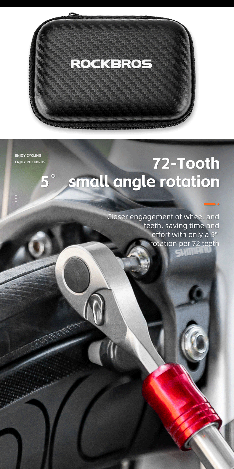 【PH Delivery】ROCKBROS Bike Tools Set Kit Ratchet Wrench Multifunctional ...
