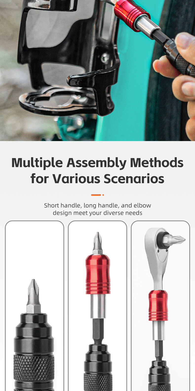 【PH Delivery】ROCKBROS Bike Tools Set Kit Ratchet Wrench Multifunctional ...
