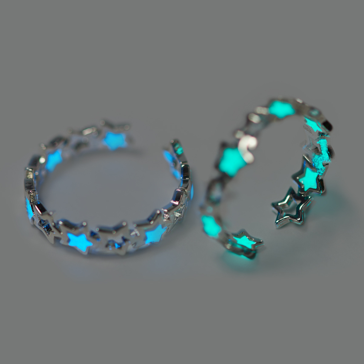 Glow In The Dark Hollow Star Ring, Luminous Floating Constellation ...