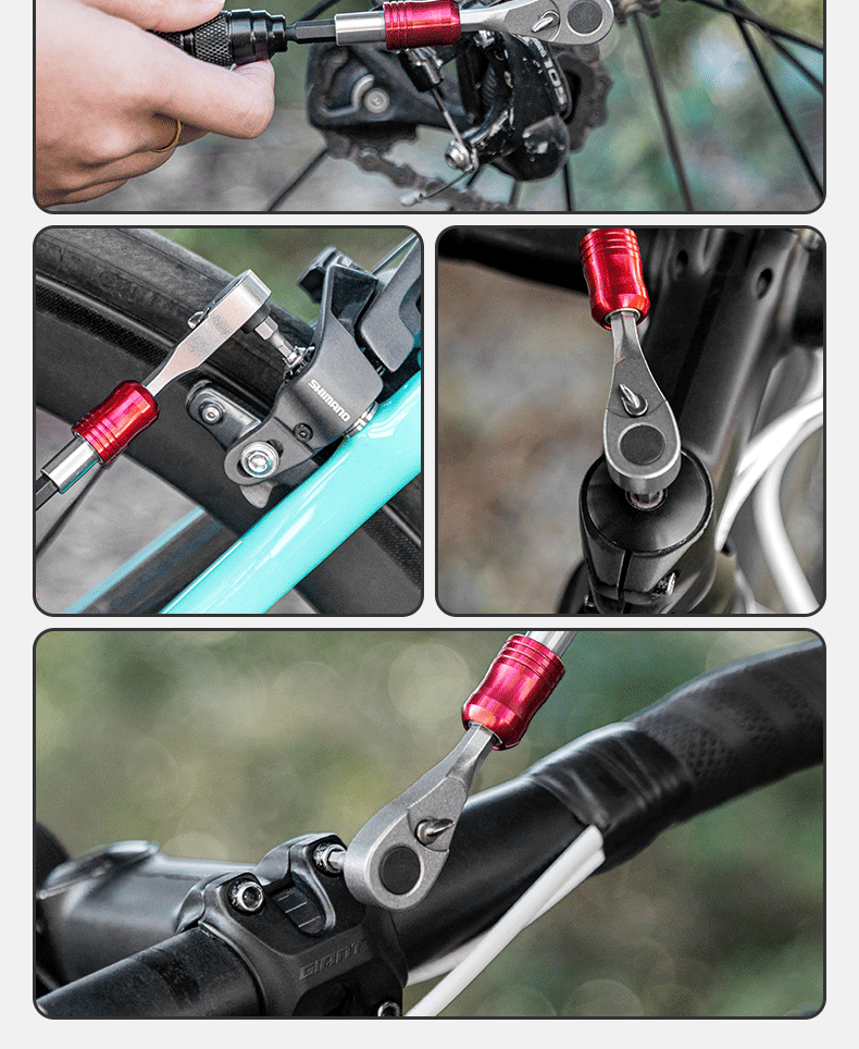 【PH Delivery】ROCKBROS Bike Tools Set Kit Ratchet Wrench Multifunctional ...