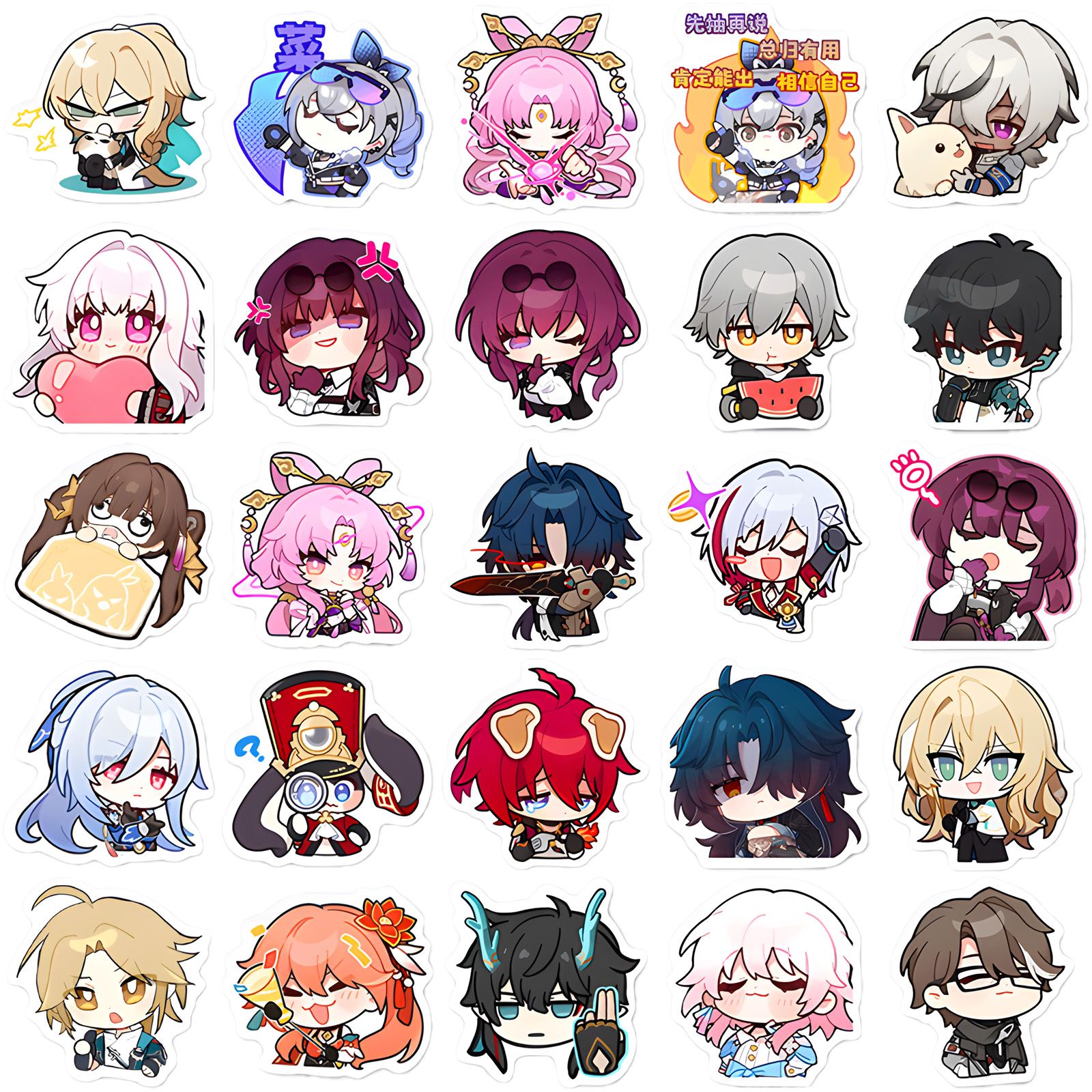99 pcs Unique Anime Small Emoji Stickers, Cute Pretty Cool Aesthetics ...
