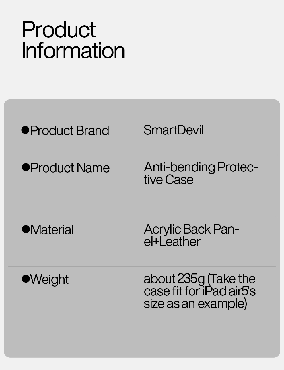 SmartDevil 3+Y Case For iPad 2023/pro 11″/mini6/10th Lightweight ...