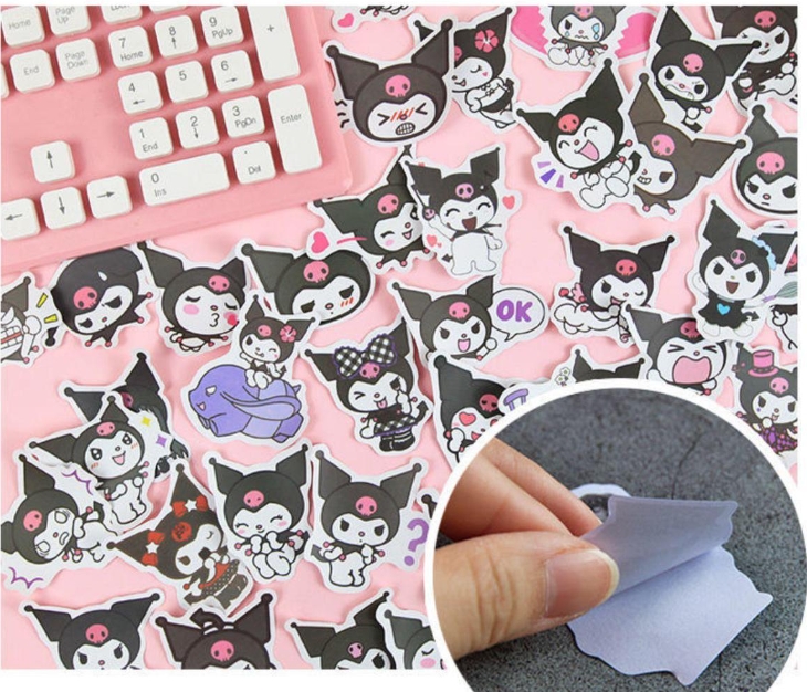 50 sheets/set Sticker Kuromi Yugui Gou Meile Tipa Cha Gou Cartoon Hand ...
