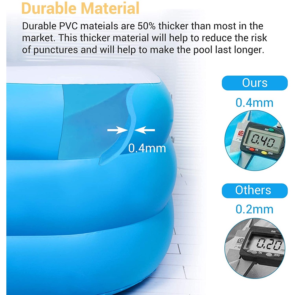 inflatable swimming pool With Air Pump Big portable Rectangular ...