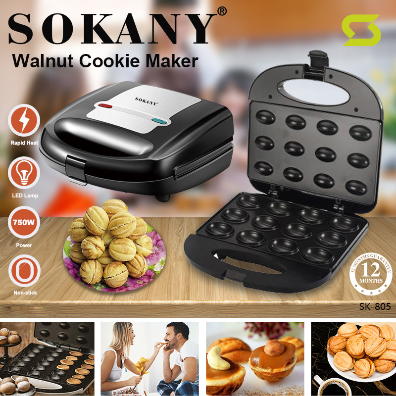 SOKANY 8 in 1 Waffle Maker Electric 6 in 1 Donut Maker Machine ...