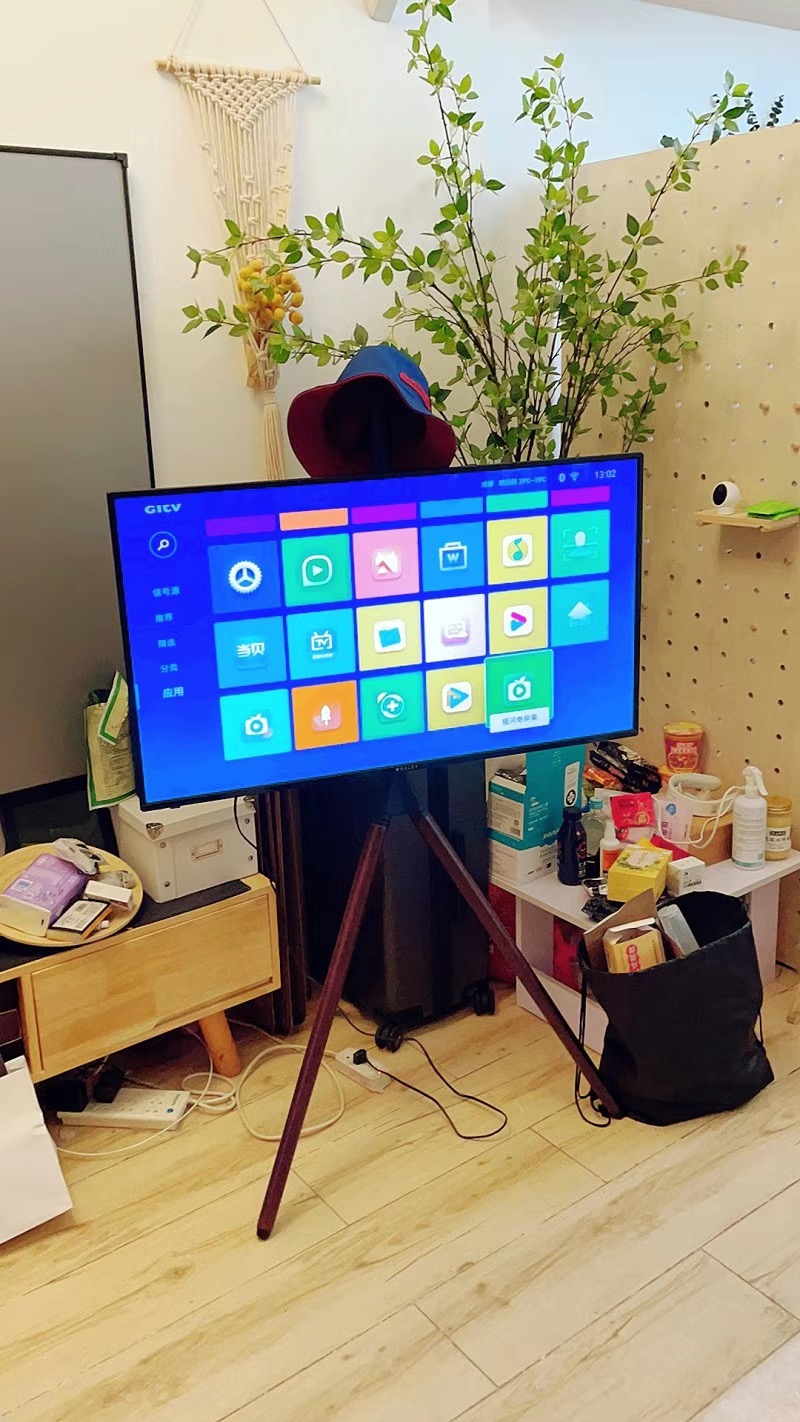 Tripod TV Stand, Modern Easel TV Stand for 45 to 65 inch Screens ...