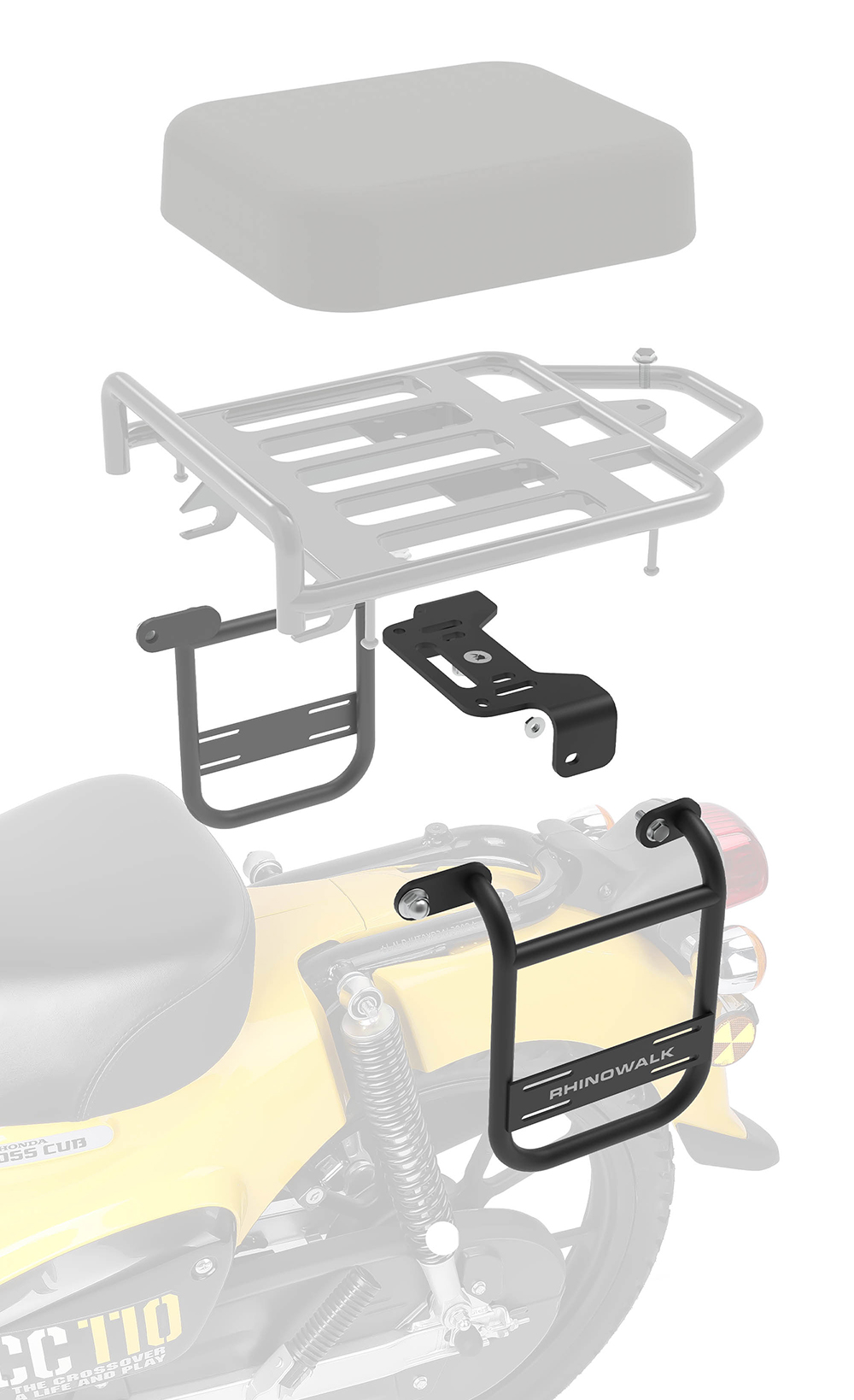 Rhinowalk HONDA CROSS CUB(C110X) pannier Racks | Shopee Philippines