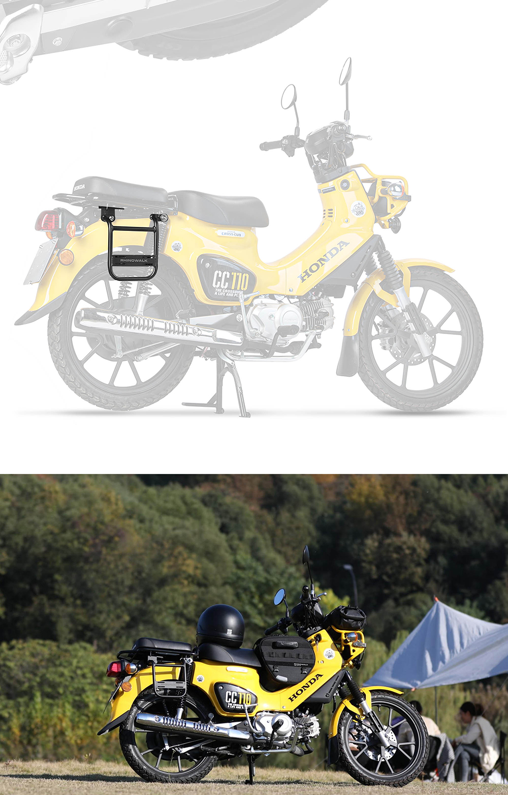 Rhinowalk HONDA CROSS CUB(C110X) pannier Racks | Shopee Philippines