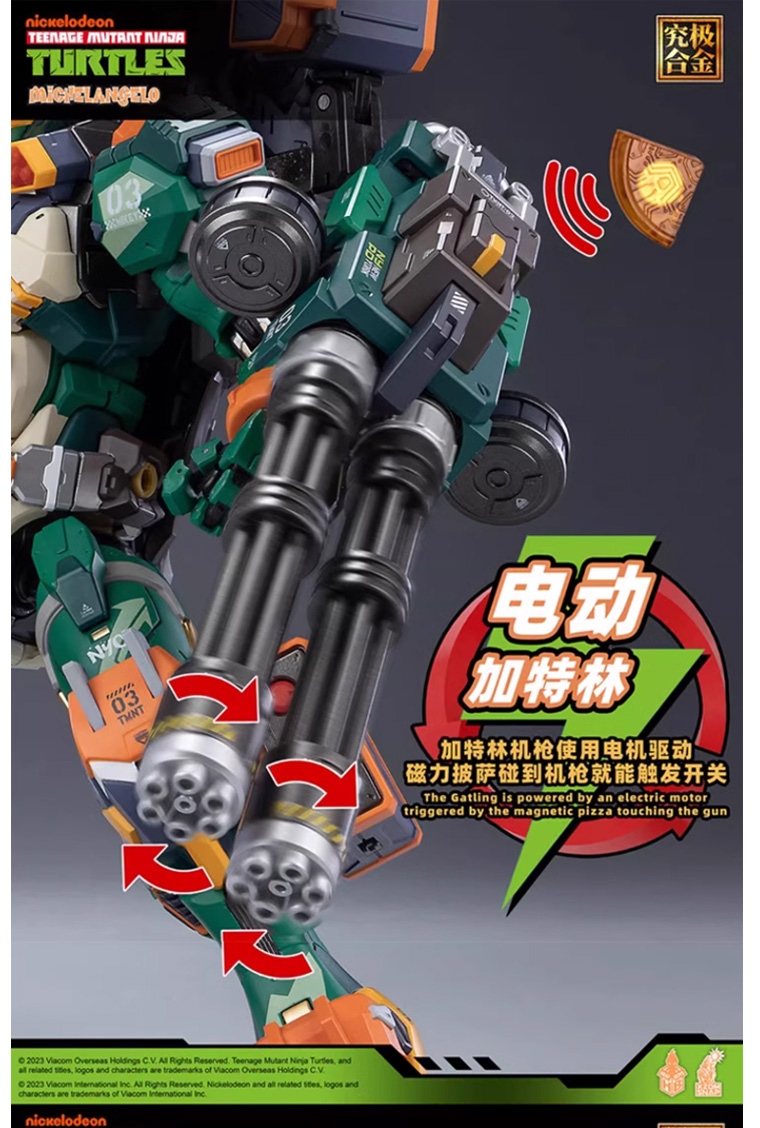 Heatboys HB0014 Ninja Turtle Mecha Turtle Michelangelo Alloy Mecha ...