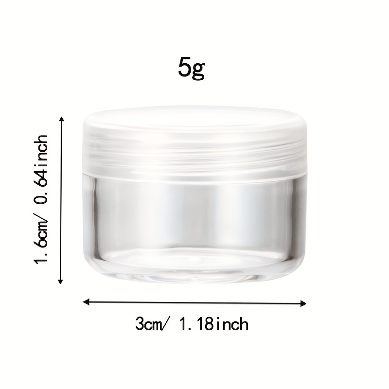 10pcs Small Round Sample Containers With Lids Cosmetic Jars Makeup ...