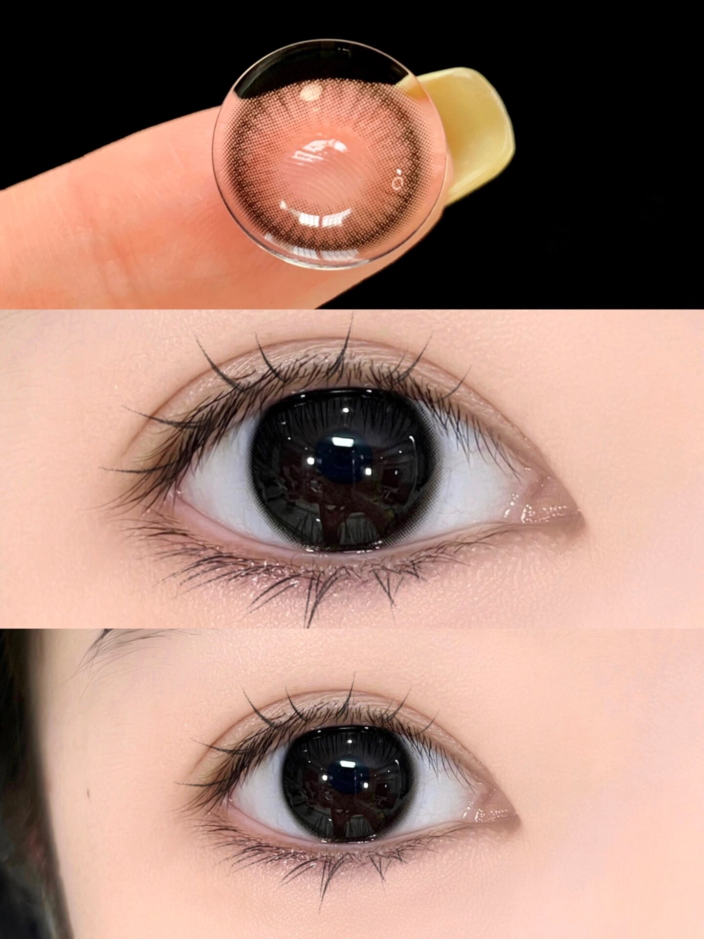 Yimeixi Black Contact Lenses with Grades 14.2MM Daily Disposable ...