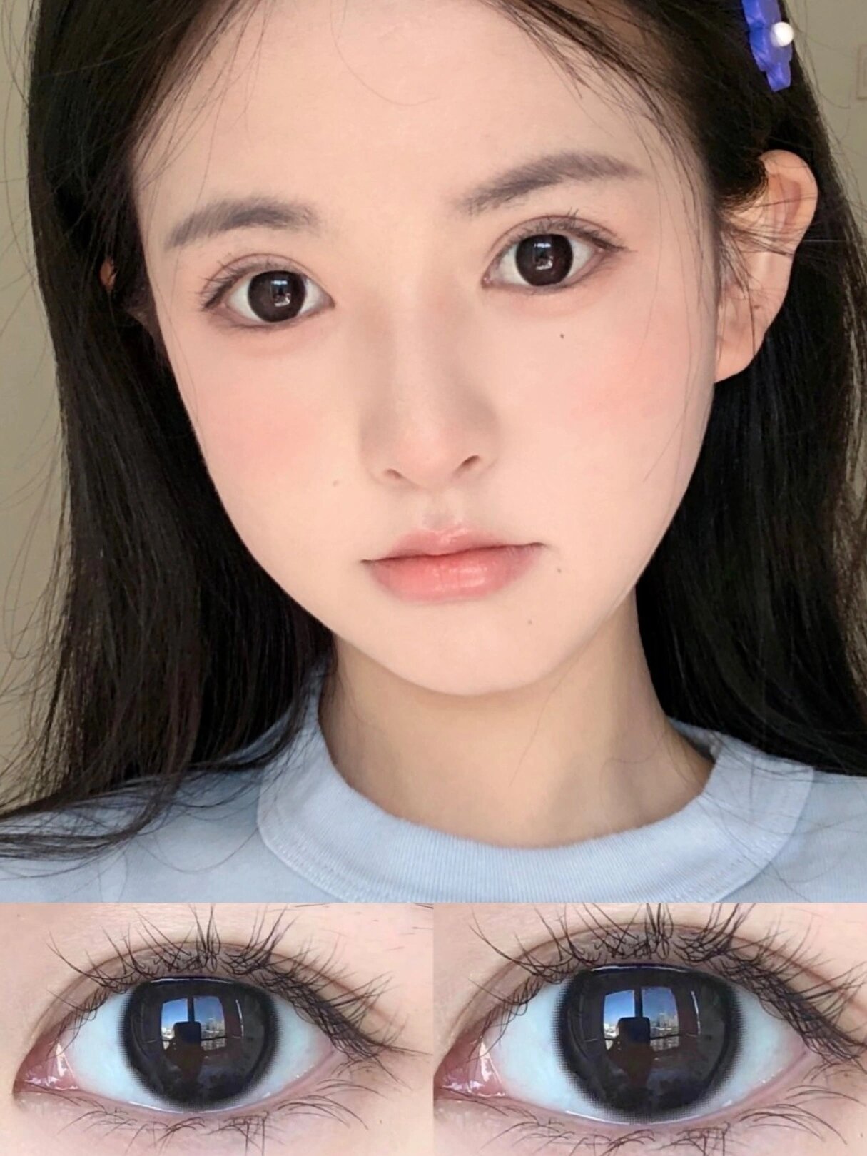 Yimeixi Black Contact Lenses with Grades 14.2MM Daily Disposable ...